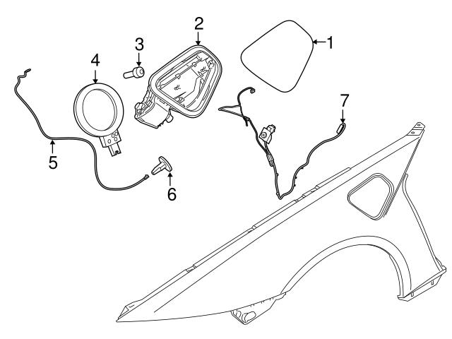 Genuine BMW 51177316840 Hybrid Charging Port Pocket - BMW