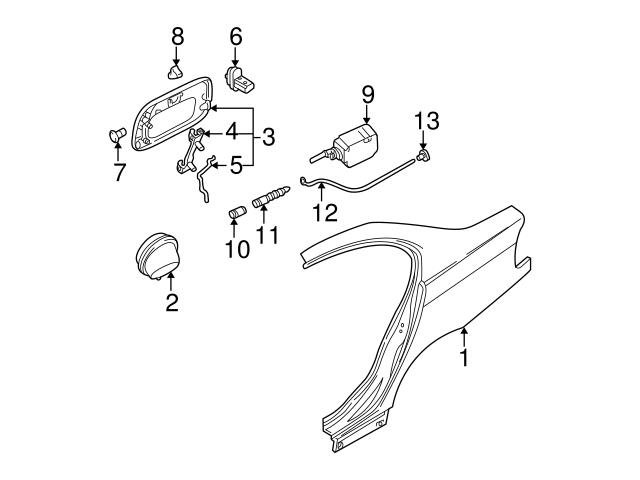 Genuine BMW 51178208246 Fuel Filler Door - BMW
