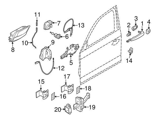 Genuine BMW 51212992979 Exterior Door Handle Cover; Left - BMW