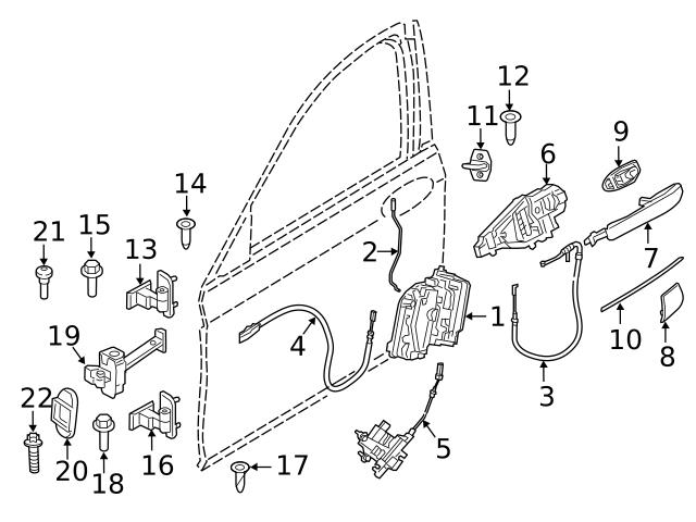 Genuine BMW 51215A06744 Exterior Door Handle Cover; Right - BMW