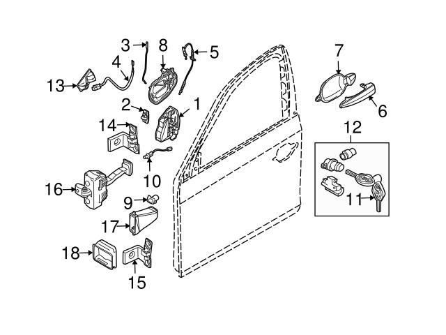 Genuine BMW 51216961443 Door Handle, Exterior; Left - BMW | 51217127805