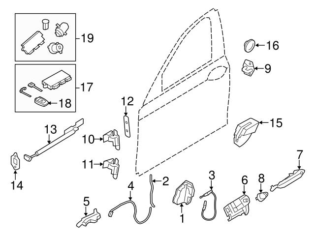 Genuine BMW 51217175730 Door Lock Operating Rod; Right - BMW
