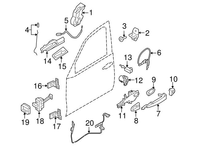 Genuine BMW 51217184907 Door Handle Rod Guide; Left - BMW