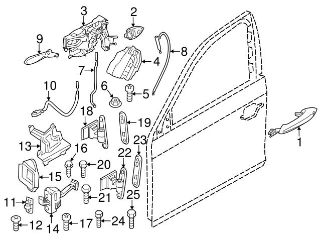 Genuine BMW 51217248703 Exterior Door Handle Base; Left - BMW