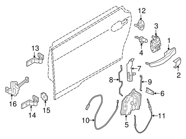 Genuine BMW 51217281931 Door Latch Assembly; Left - BMW