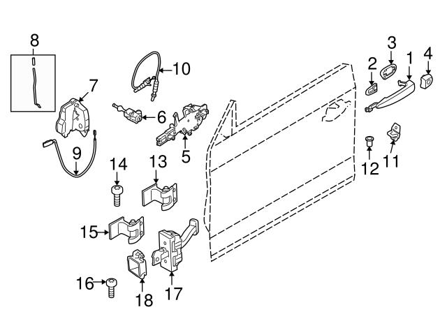 Genuine BMW 51217291405 Door Lock Operating Rod; Left, Right - BMW