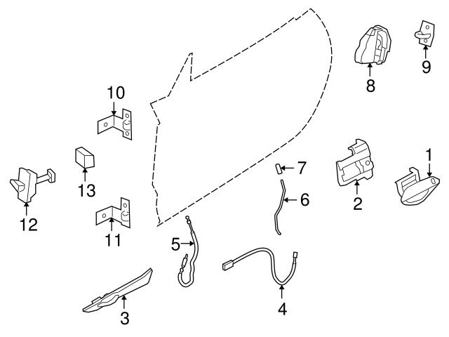 Genuine BMW 51217298281 Door Latch Cable; Left, Right - BMW | 51217192389