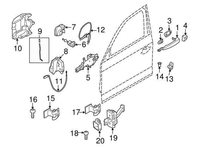 Genuine BMW 51217310731 Door Lock Cylinder; Front Left - BMW