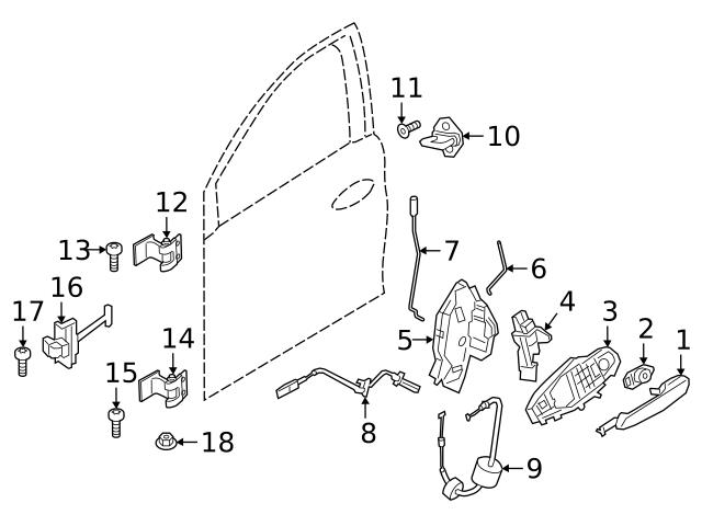 Genuine BMW 51217445041 Door Latch Assembly; Left - BMW