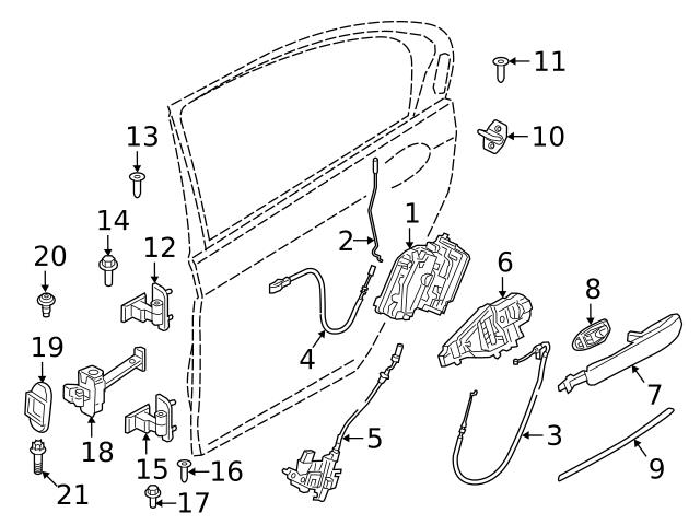 Genuine BMW 51217472789 Door Handle, Exterior; Left - BMW | 51217474733