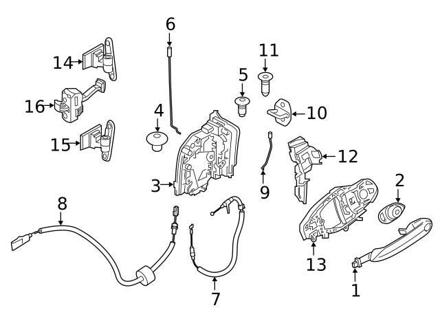 Genuine BMW 51217477685 Door Latch Assembly; Left - BMW