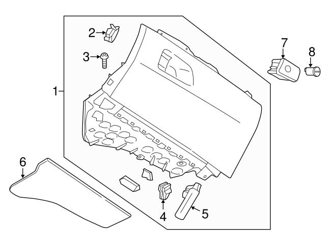 Genuine BMW 51217496084 Glove Box Lock Kit - BMW | 51169372996