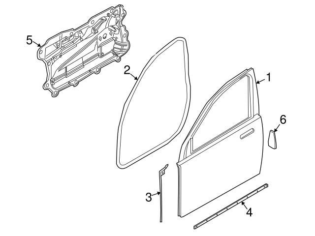 Genuine BMW 51218223662 Door Seal; Right - BMW