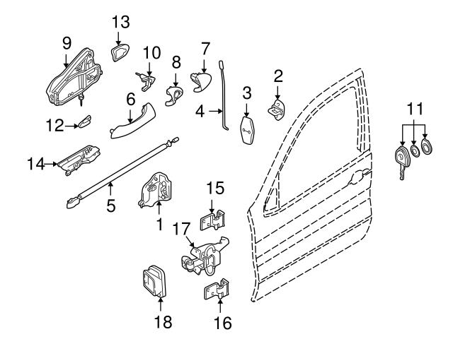 Genuine BMW 51218402502 Door Check Strap Rivet; Left, Right - BMW