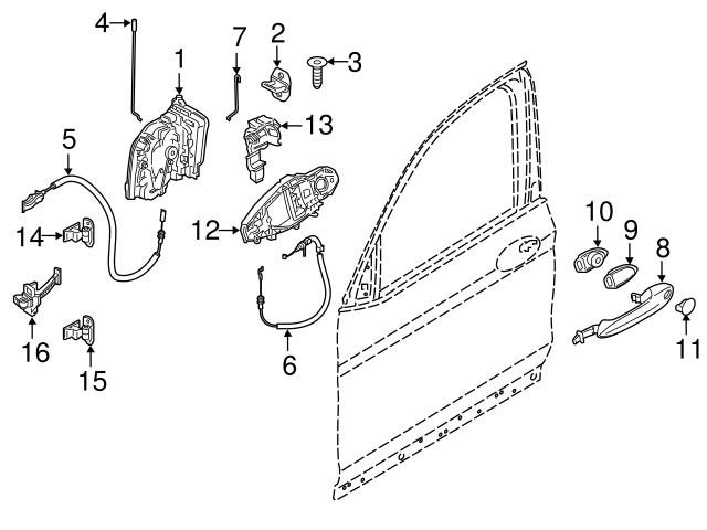 Genuine BMW 51219491463 Door Handle, Exterior; Left, Front Left Outer - BMW
