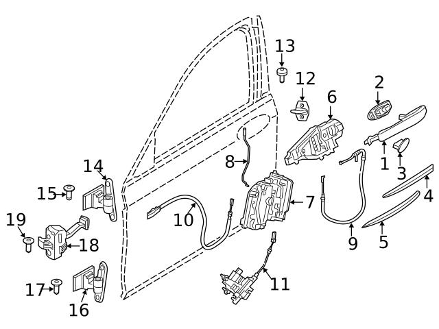 Genuine BMW 51219491473 Exterior Door Handle Cover; Left - BMW