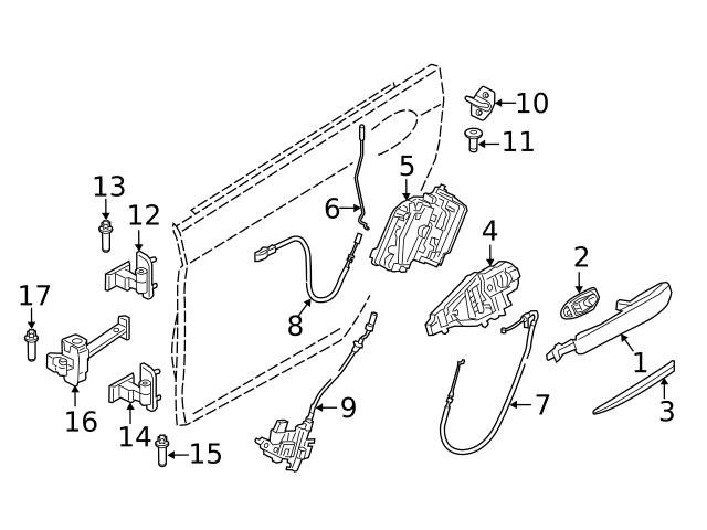 Genuine BMW 51219491488 Exterior Door Handle Cover; Left, Right - BMW