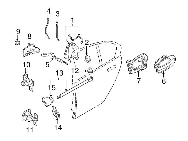 Genuine BMW 51227024646 Door Latch Cable; Right - BMW