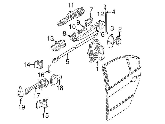 Genuine BMW 51227044842 Exterior Door Handle Base; Right - BMW ...