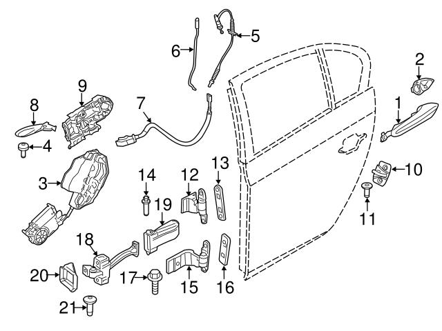 Genuine BMW 51227154515 Door Lock Actuator Motor; Right - BMW | 51215A36F23