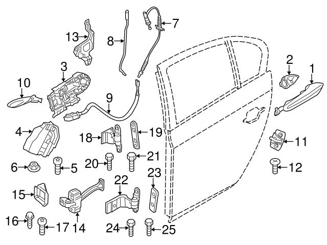 Genuine BMW 51227197796 Door Lock Operating Rod; Right - BMW