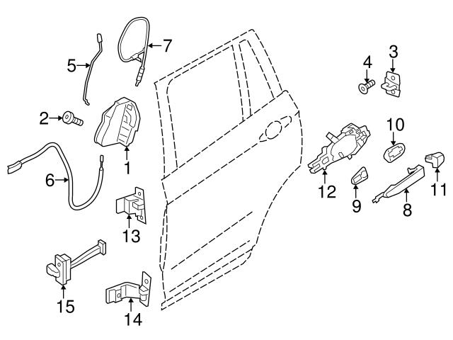 Genuine BMW 51227205613 Door Check Strap Rivet; Left, Right - BMW