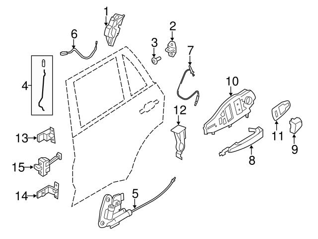 Genuine BMW 51227293617 Door Lock Operating Rod; Left - BMW