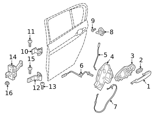 Genuine BMW 51227432226 Door Lock Operating Rod; Right - BMW