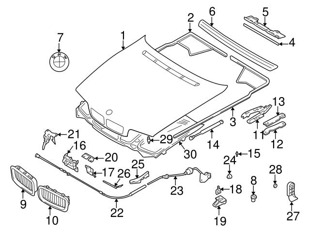 Genuine BMW 51238232129 Hood Latch - BMW