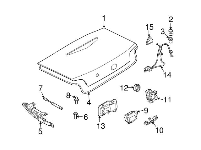 Genuine BMW 51247073980 Deck Lid Lock - BMW