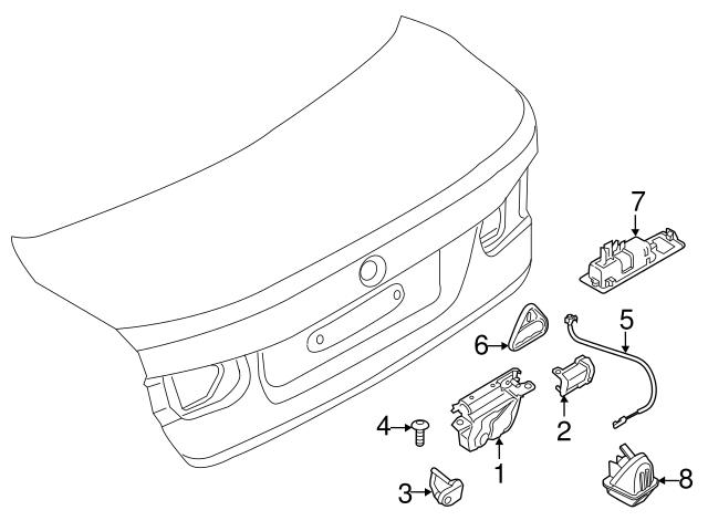 Genuine BMW 51247191212 Trunk Lid Latch; Rear - BMW | 51244825342
