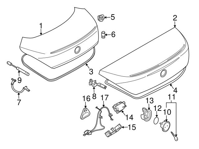 Genuine BMW 51247200899 Deck Lid Lock - BMW | 51247147006