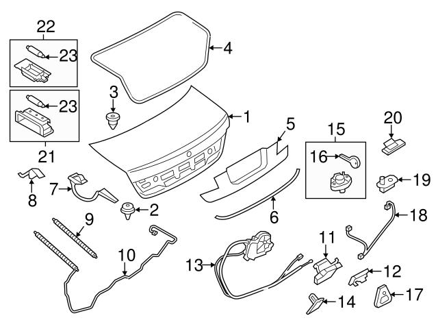 Genuine BMW 51247226803 Deck Lid Lock - BMW