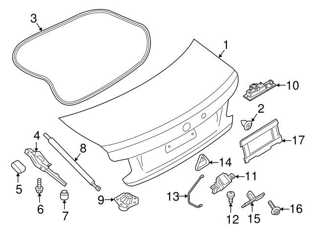 Genuine BMW 51247248076 Deck Lid Striker - BMW