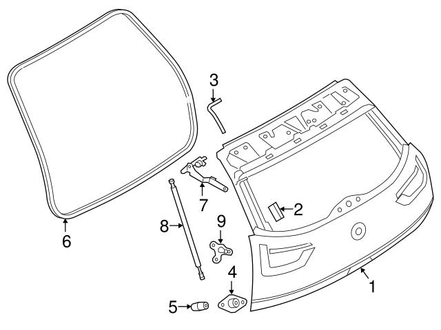 Genuine BMW 51247296774 Liftgate Hinge; Right - BMW