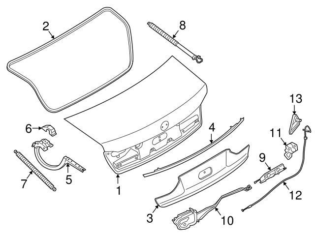 Genuine BMW 51247357097 Trunk Lid Release Solenoid - BMW