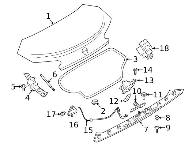Genuine BMW 51247385921 Trunk Lid Latch - BMW