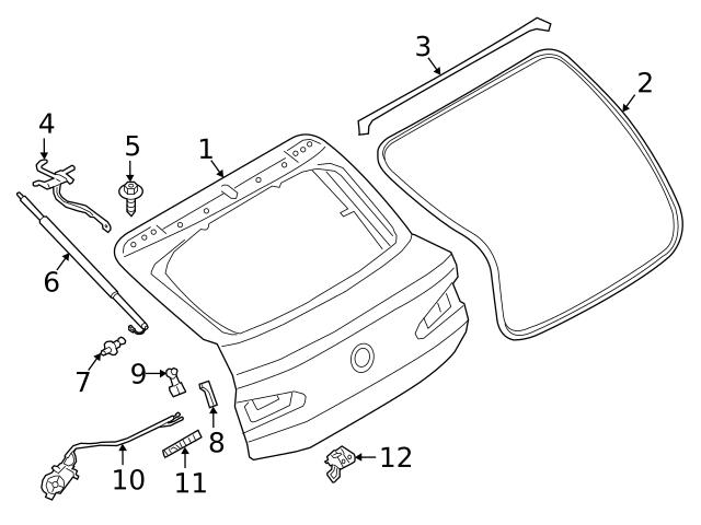 Genuine BMW 51247458091 Liftgate Bump Stop; Left - BMW