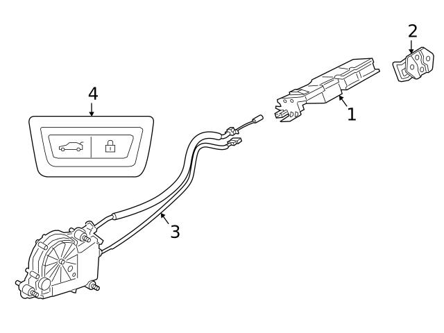 Genuine BMW 51247473763 Liftgate Lock Striker Plate - BMW