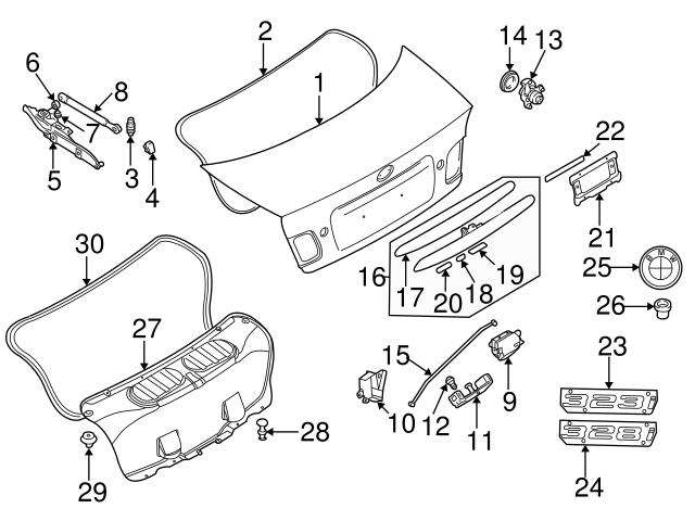 Genuine BMW 51248203772 Door Lock Operating Rod - BMW