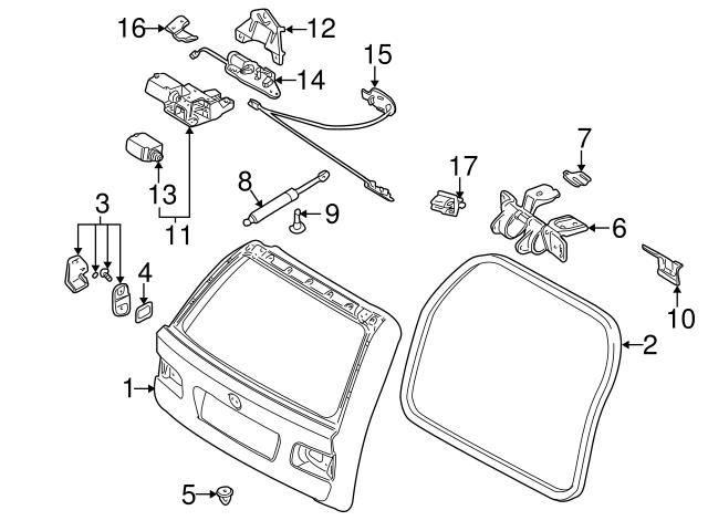 Genuine BMW 51248229261 Liftgate Bump Stop; Left - BMW