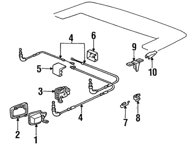 Genuine BMW 51258164854 Convertible Top Cable; Left Rear, Right Rear - BMW