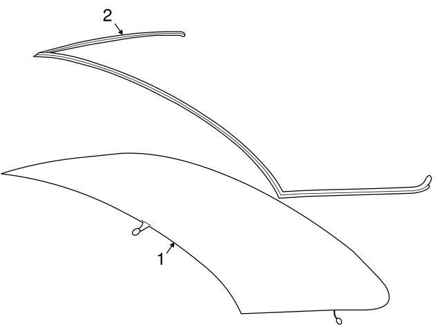 Genuine BMW 51317119713 Back Glass Reveal Molding; Rear - BMW