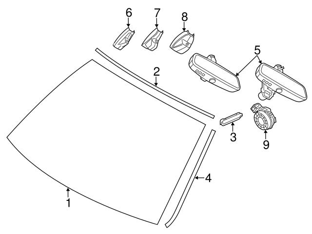 Genuine BMW 51317153965 Windshield Seal; Left - BMW