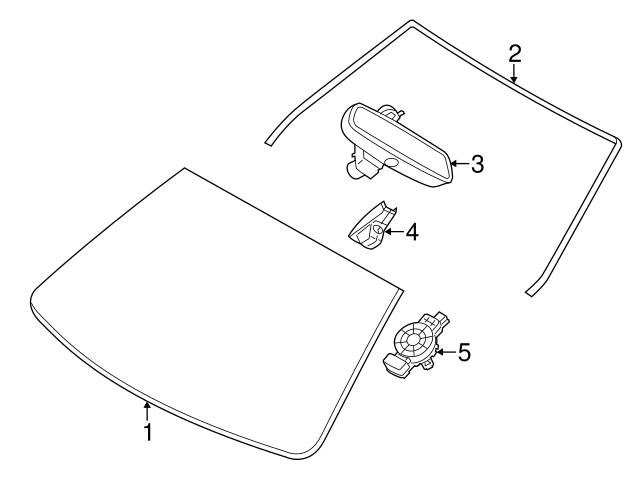 Genuine BMW 51317227340 Windshield Molding - BMW