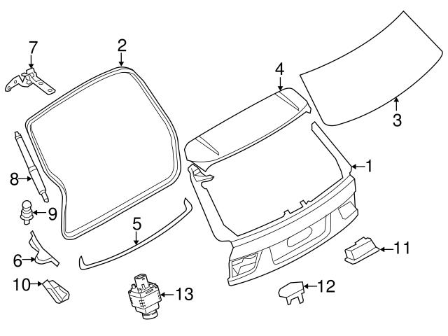 Genuine BMW 51317381572 Power Rear Spoiler Switch - BMW