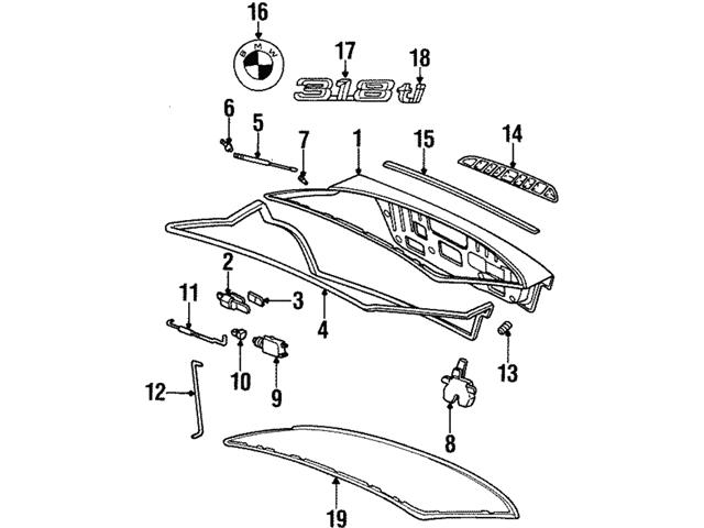 Genuine BMW 51318146233 Back Glass/Rear Window Seal - BMW