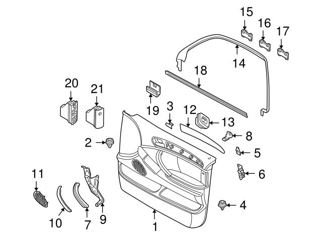 Genuine BMW 51328402507 Door Window Molding; Left - BMW
