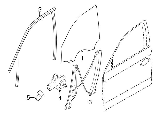 Genuine BMW 51332990386 Window Regulator; Front Right - BMW