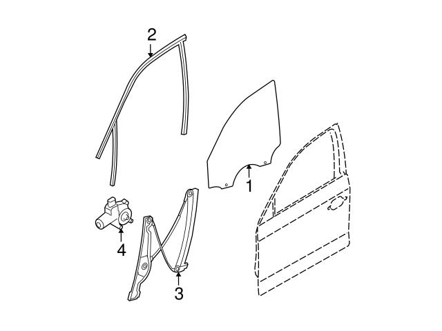 Genuine BMW 51337060241 Door Window Glass Surround Channel Bolt; Front ...